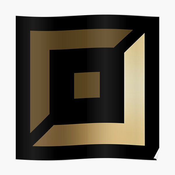 "Bot Lane ADC Role Icon (Gold - Black BG)" Poster for Sale by ...