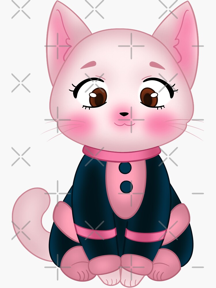 "Kitten Ochako Uraraka " Sticker by AlexsArtSpace | Redbubble