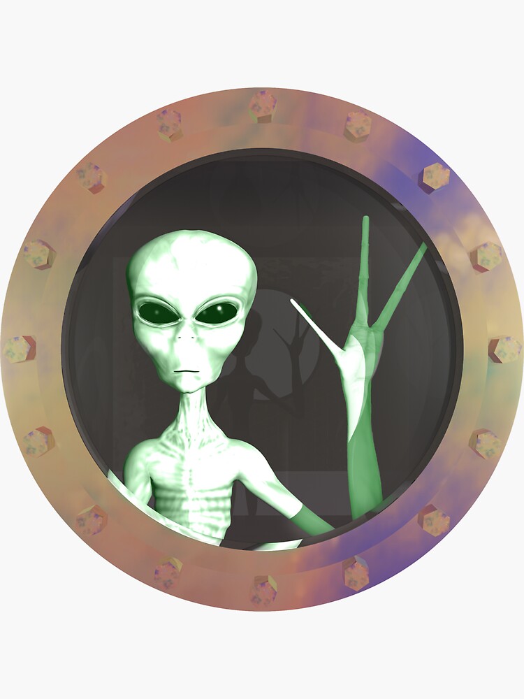 "Alien Window" Sticker by fotokatt | Redbubble