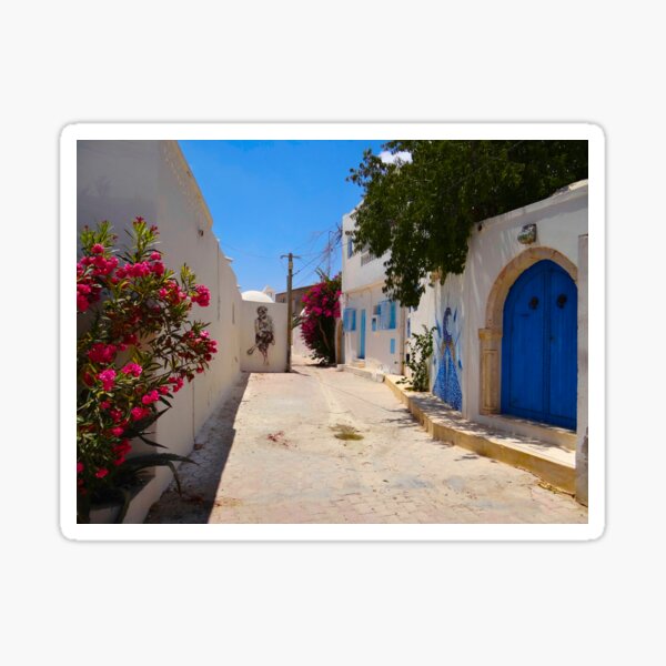 "Djerba Street Art - laneway" Sticker by exploramum | Redbubble