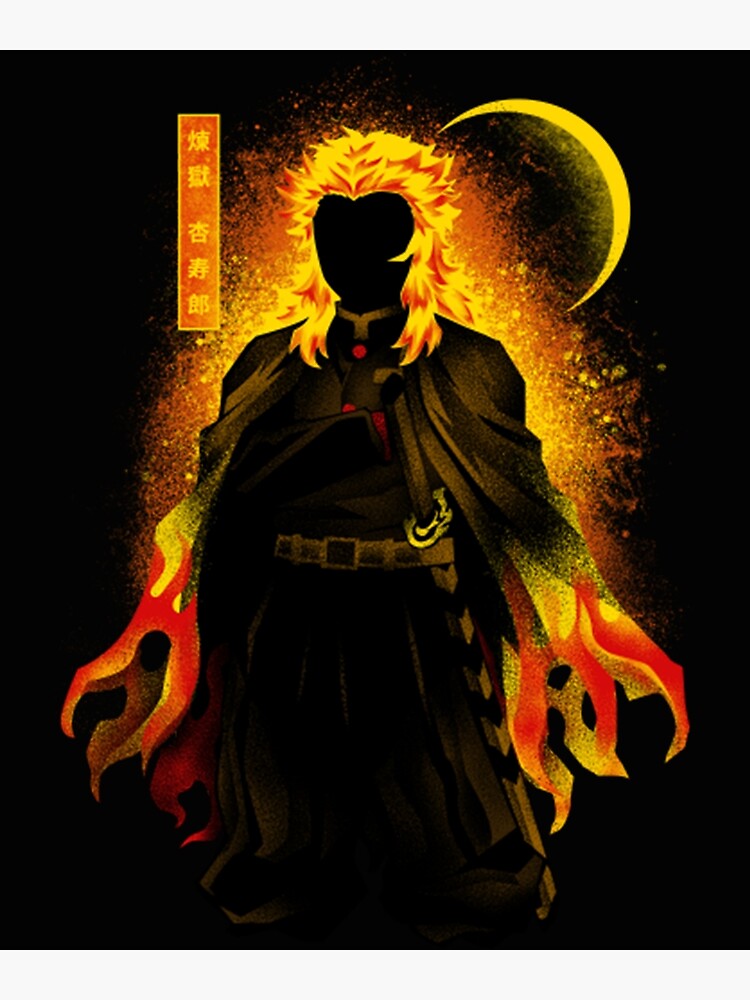 "Hashira Kyojuro Hashira - Dark Shadow" Poster by GoldenRoseTee | Redbubble