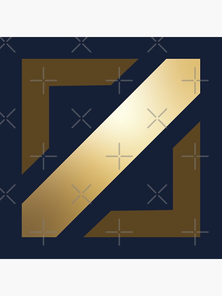 "Mid Role Icon (Gold - Dark Blue BG)" Photographic Print for Sale by ...