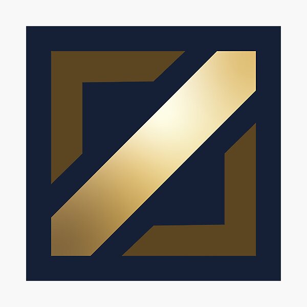 "Mid Role Icon (Gold - Dark Blue BG)" Photographic Print for Sale by ...