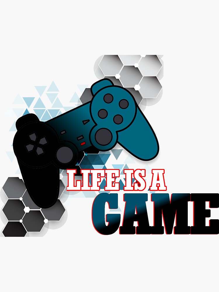 "Controller Life Is A Game Game Gamer Gaming" Sticker by ...