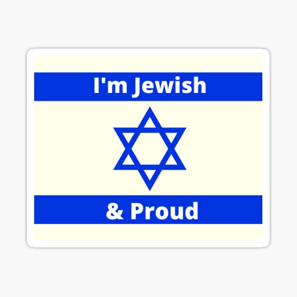 "Jewish & Proud Logo" Sticker by MoishM | Redbubble
