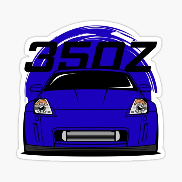"Blue 350Z JDM" Sticker for Sale by goldentuners | Redbubble