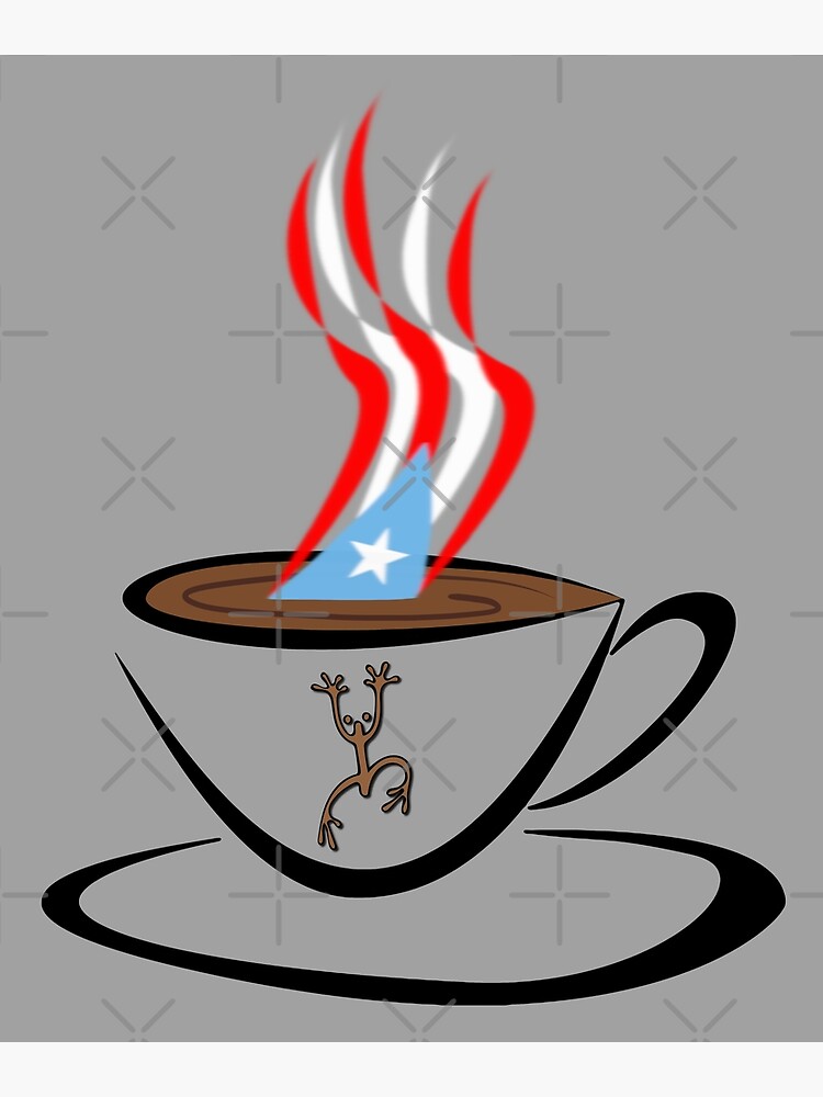 "Puerto Rico Coffee Aroma Coqui Cafe con Leche Coffee Lover " Poster ...