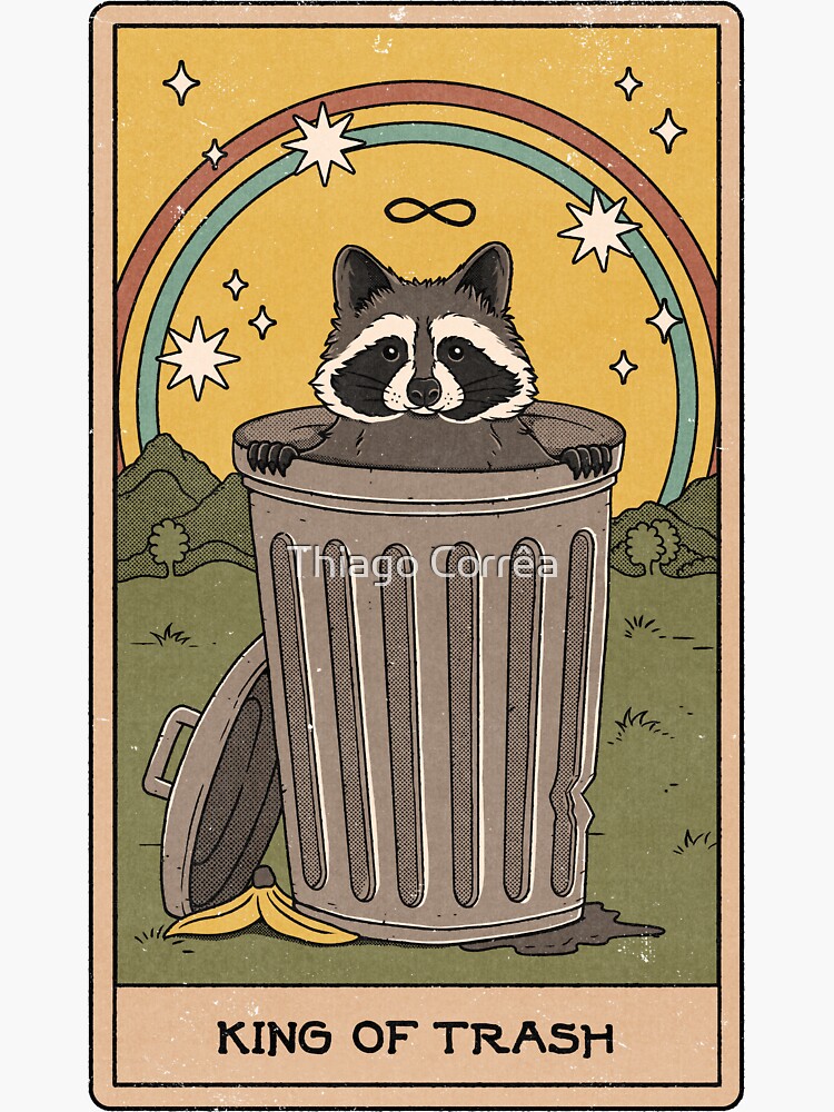 "King of Trash" Sticker for Sale by Thiago Corrêa | Redbubble