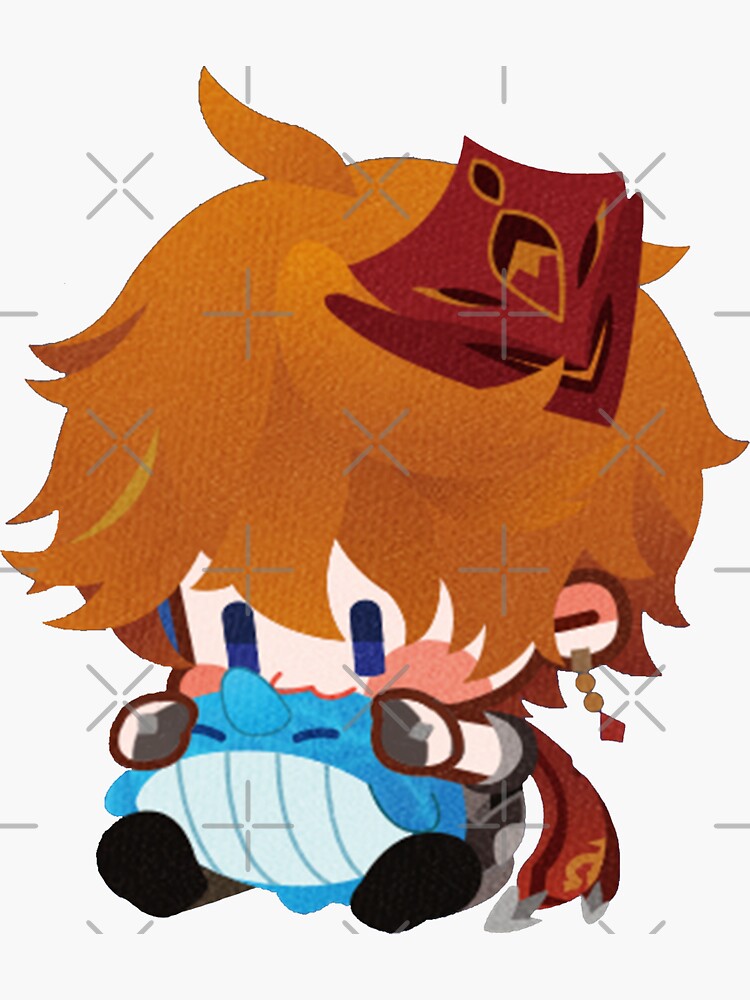 Pegatina «Chibi Childe - Impacto de Genshin» de persephonexx | Redbubble