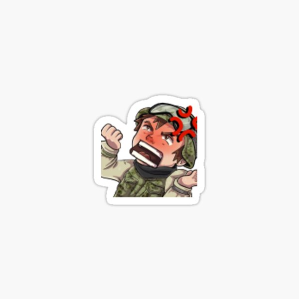 "Rage emote" Sticker for Sale by colemanTTV | Redbubble