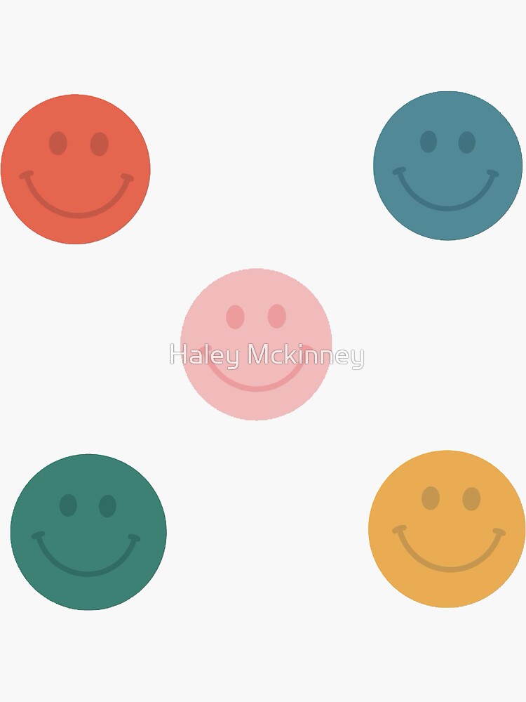 "smiley face sticker pack" Sticker by Curtaincall1 | Redbubble