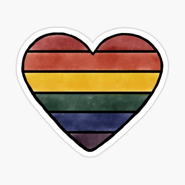 "Gay Pride Heart" Sticker by jacibrett | Redbubble