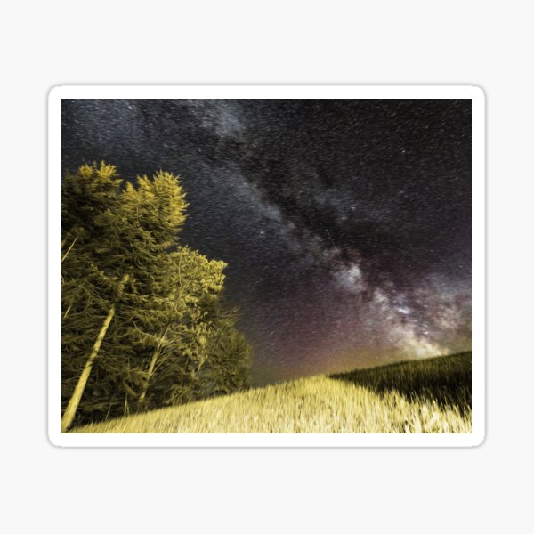 "Nature Landscape Grass Trees Trees Night " Sticker for Sale by ...