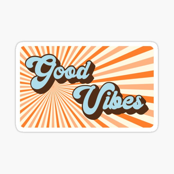 "Good Vibes Retro Design" Sticker by Krysanthe | Redbubble