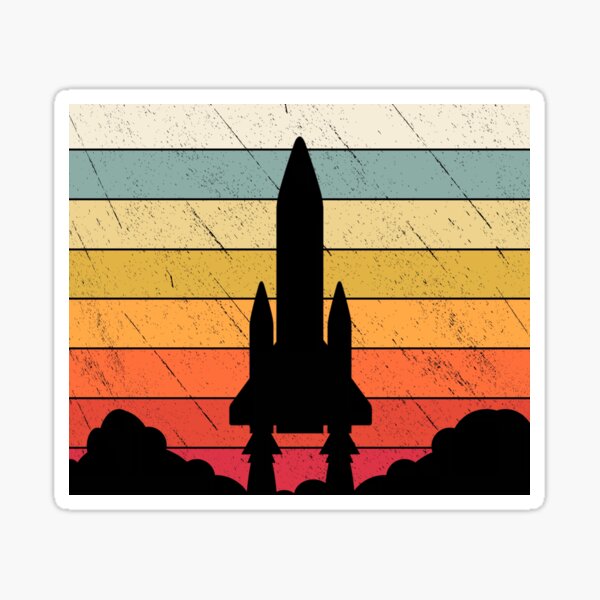 "Astronaut Vintage Spaceship Spacecraft" Sticker for Sale by ...