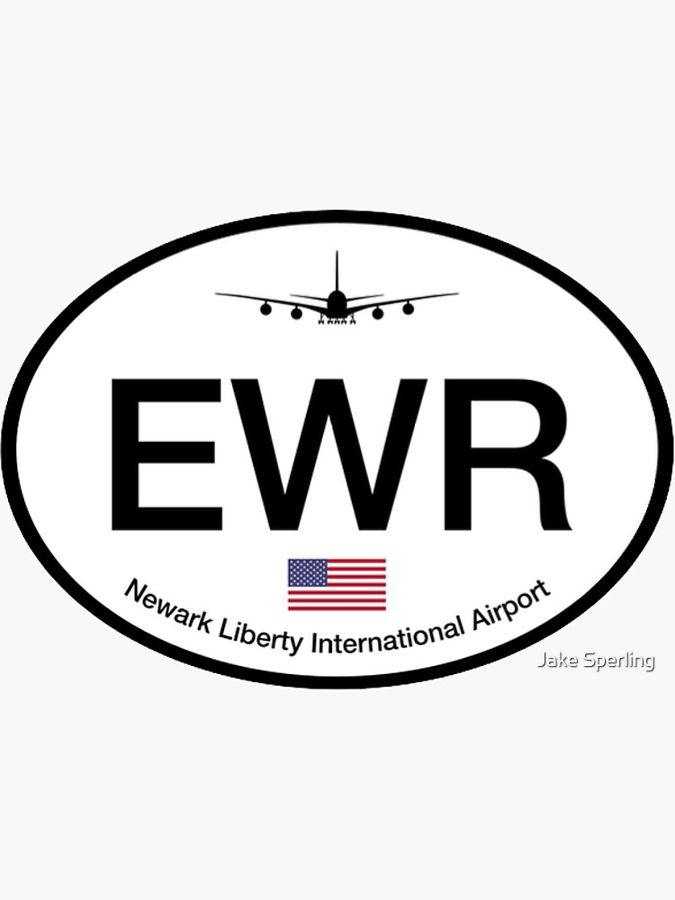 "EWR - Newark Liberty International Airport" Sticker by JakeMarley4 ...