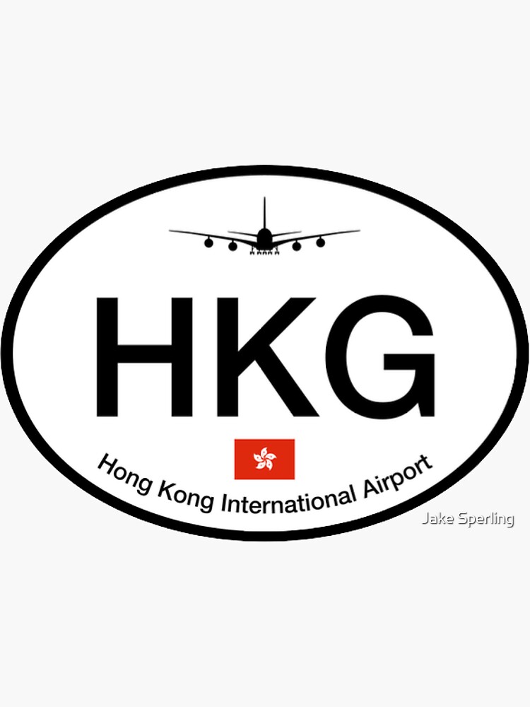 "HKG - Hong Kong International Airport" Sticker for Sale by JakeMarley4 ...