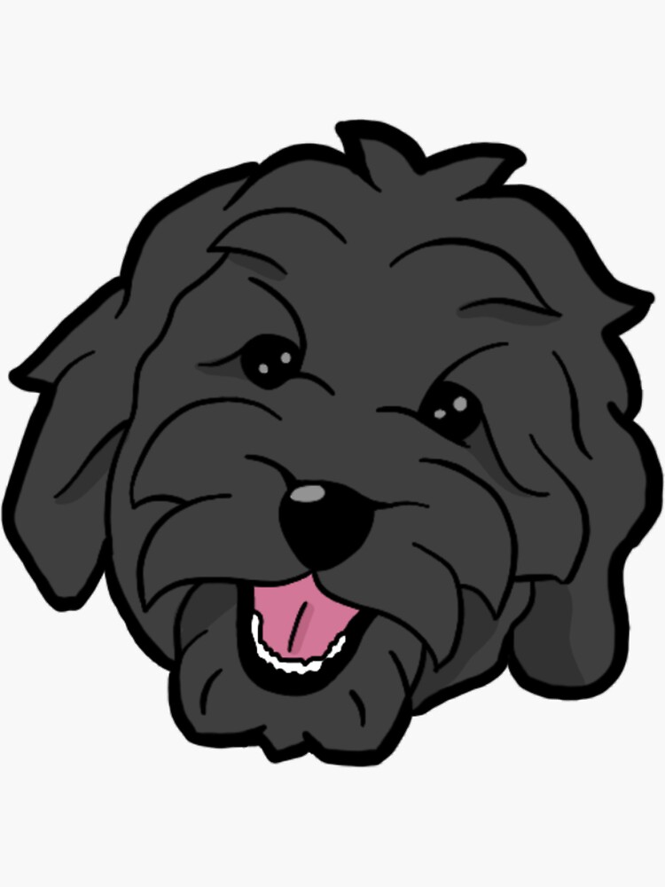 "Black Cockapoo" Sticker for Sale by CartsArts | Redbubble