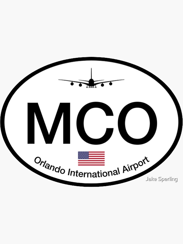 "MCO - Orlando International Airport " Sticker by JakeMarley4 | Redbubble