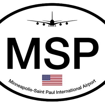 "MSP - Minneapolis-Saint Paul International Airport " Sticker for Sale ...
