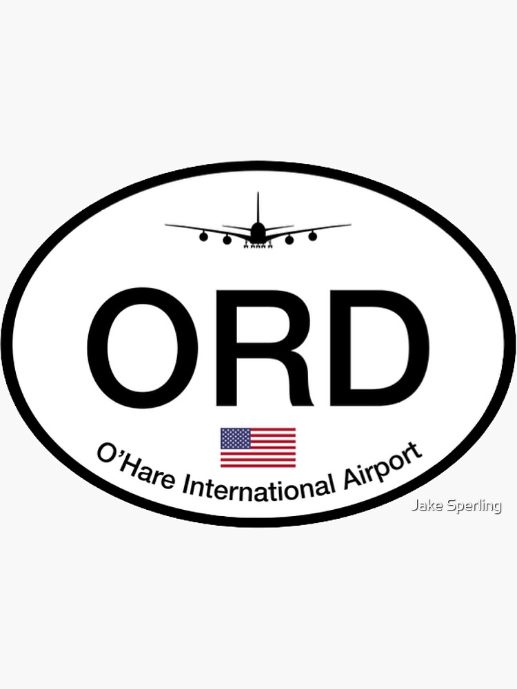 "ORD - O'Hare International Airport (Chicago)" Sticker for Sale by ...