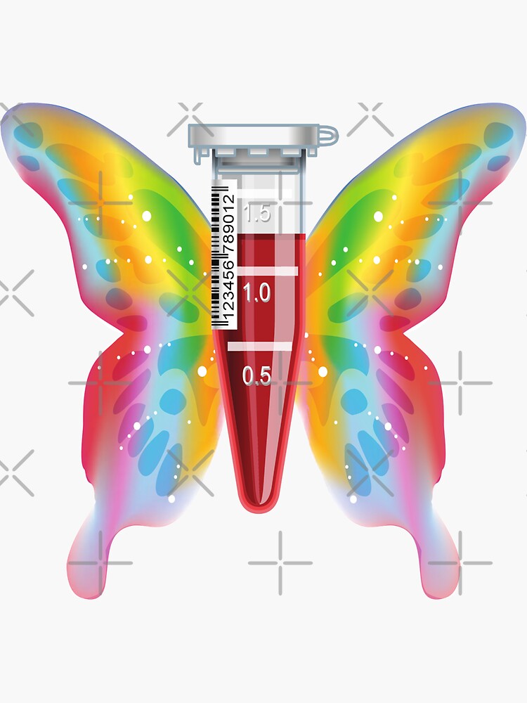 "MEDICAL LABORATORY SCIENTIST HIPPIE BUTTERFLY" Sticker for Sale by ...