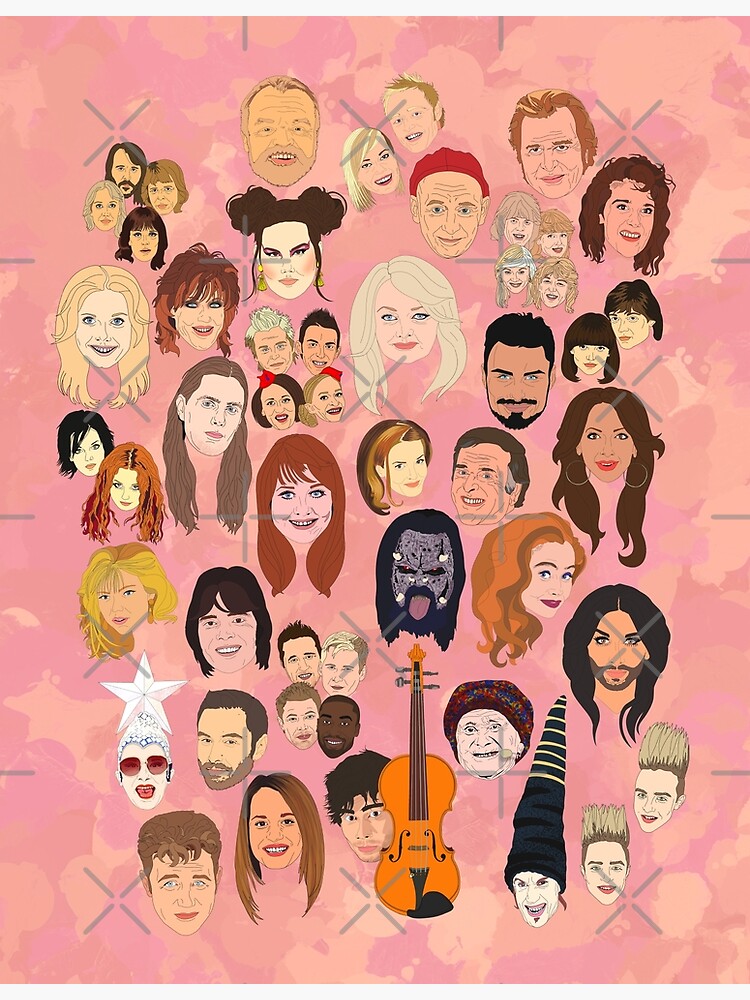 "Icons of the Eurovision Song Contest" Art Print for Sale by ...