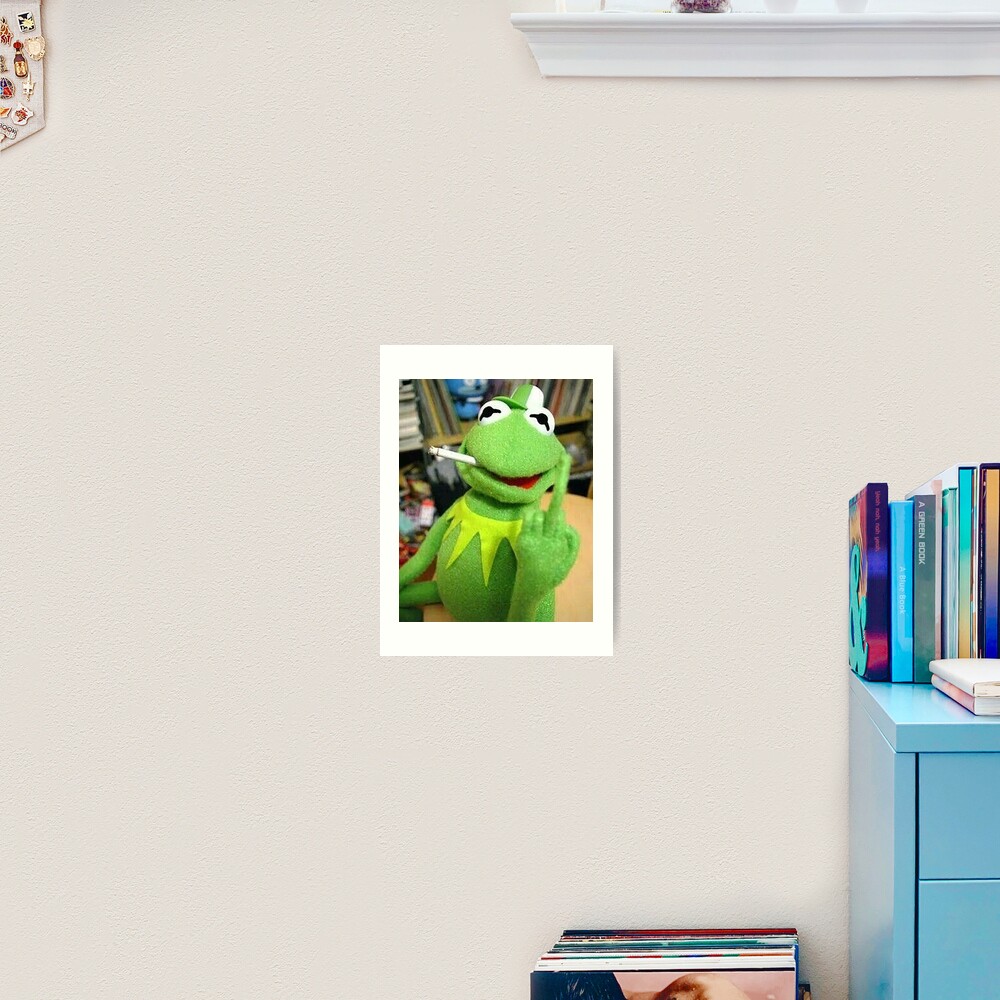 "Kermit middle finger" Art Board Print for Sale by martimmendes | Redbubble