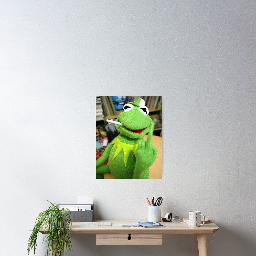"Kermit middle finger" Poster by martimmendes | Redbubble