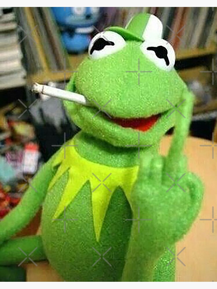 "Kermit middle finger" Art Board Print for Sale by martimmendes | Redbubble