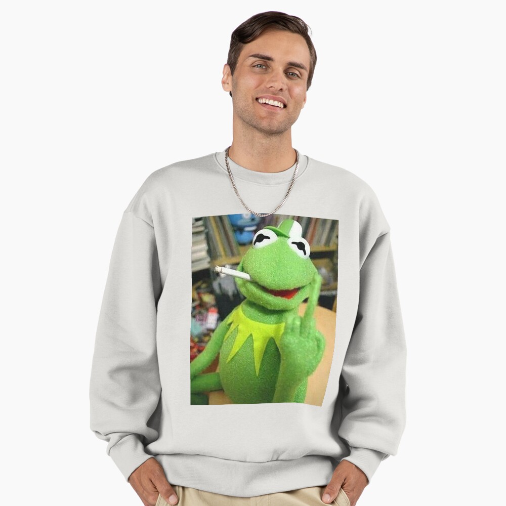 "Kermit middle finger" Sticker for Sale by martimmendes | Redbubble