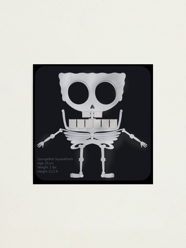 "SpongeBob Skeleton" Photographic Print for Sale by iedasb | Redbubble