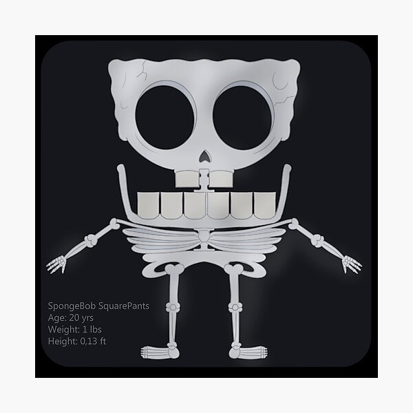 "SpongeBob Skeleton" Photographic Print for Sale by iedasb | Redbubble