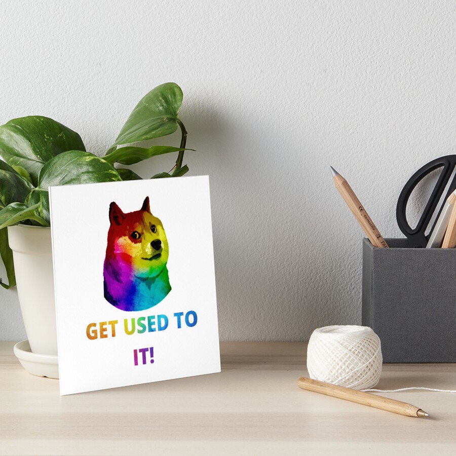 "Get Used To It DOGE- Gay Pride DOGE, Rainbow DOGE, LGBTQ plus DOGE ...