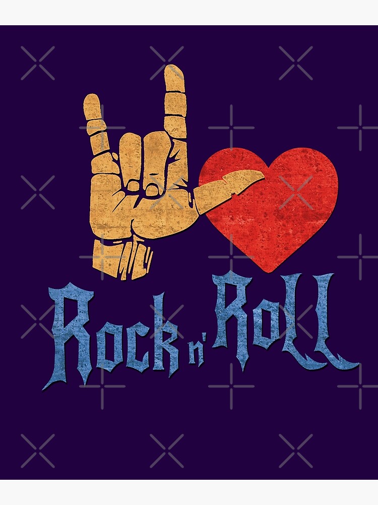 "I Love Rock n' Roll, Sign Language, Rock" Poster for Sale by levsal ...