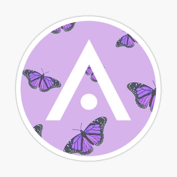 "Purple Butterflies Aveda Logo" Sticker for Sale by Dalaura | Redbubble