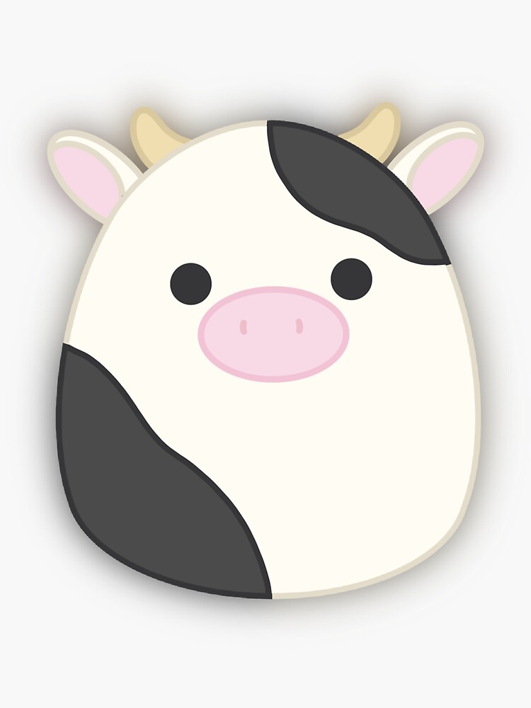 "Conner the Cow squishmallow " Sticker for Sale by Bellarolivier ...