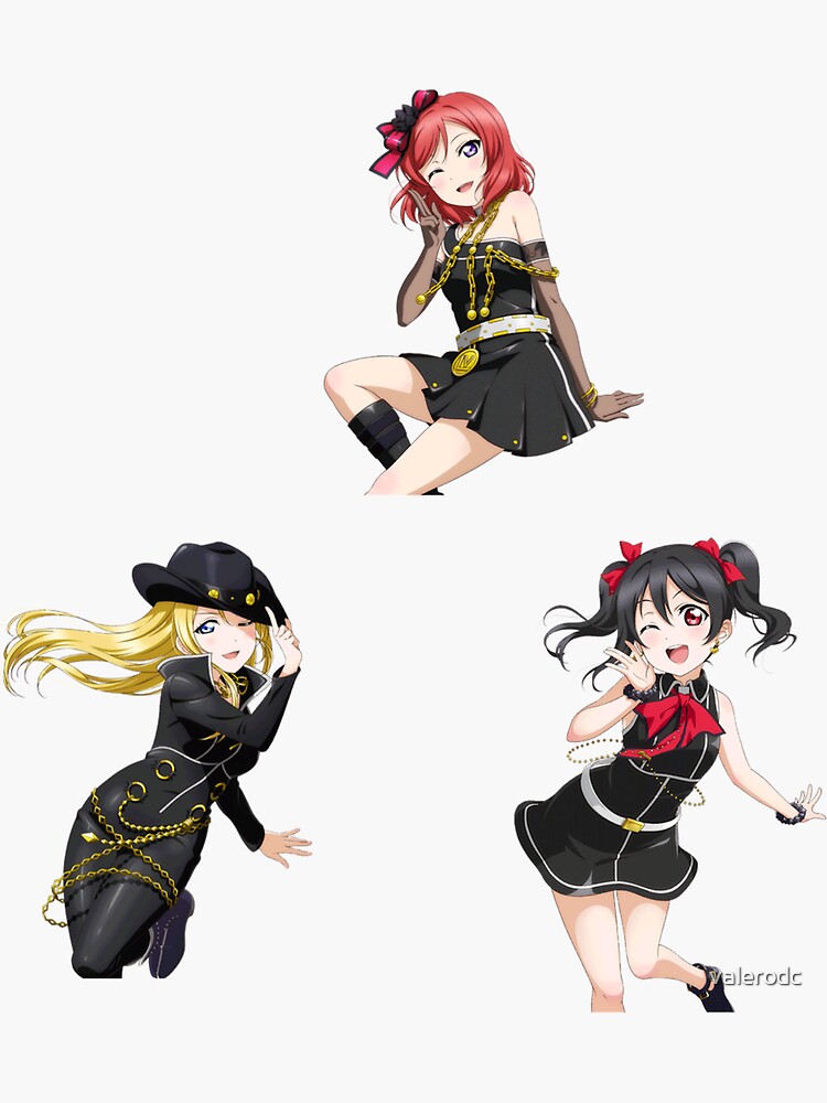 "bibi trio (nico yazawa, nishikino maki, ayase eli)" Sticker for Sale ...