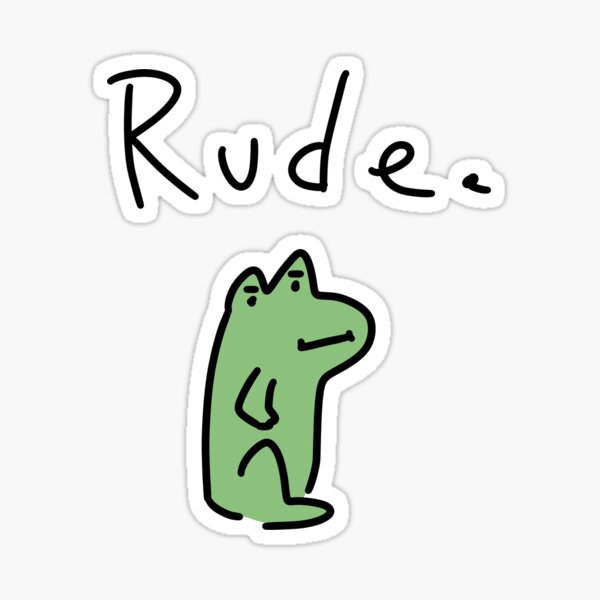 "Rude Frog" Sticker for Sale by Peachiku | Redbubble