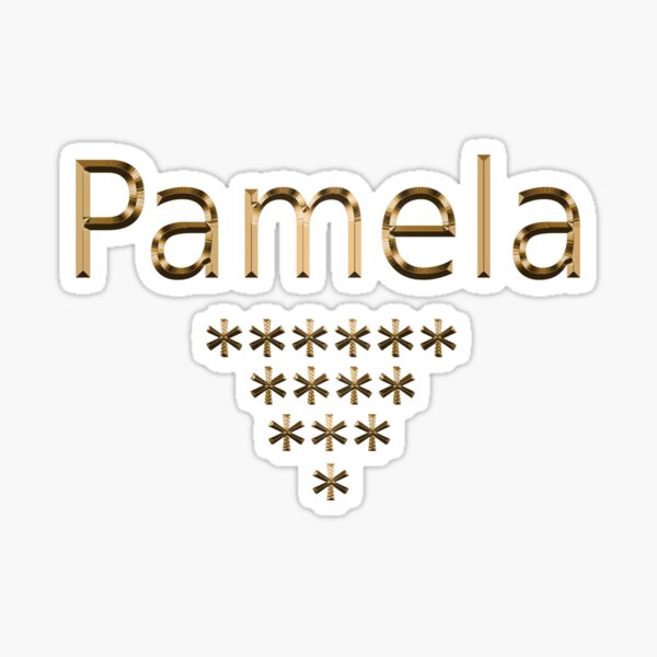 "American Woman Name - Golden Name Pamela" Sticker for Sale by ...