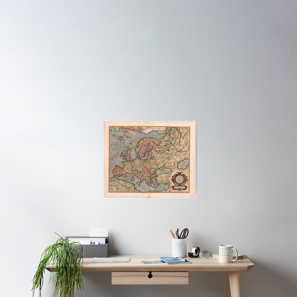 "Map of Europe, 1623 by Mercator" Poster for Sale by ganje | Redbubble