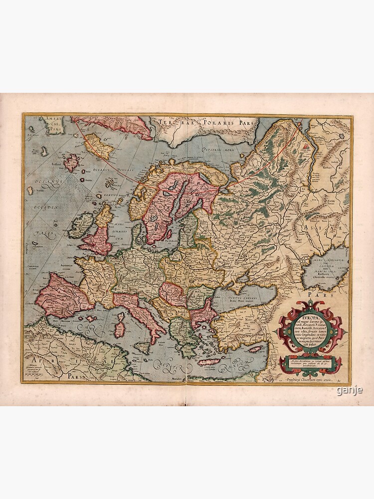 "Map of Europe, 1623 by Mercator" Poster for Sale by ganje | Redbubble