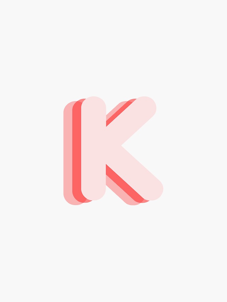 "Retro Letter "K" Sticker" Sticker by chollemarie | Redbubble
