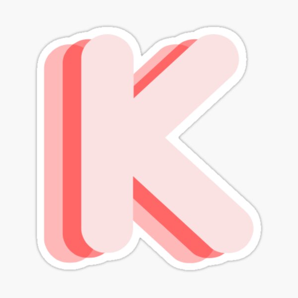 "Retro Letter "K" Sticker" Sticker by chollemarie | Redbubble