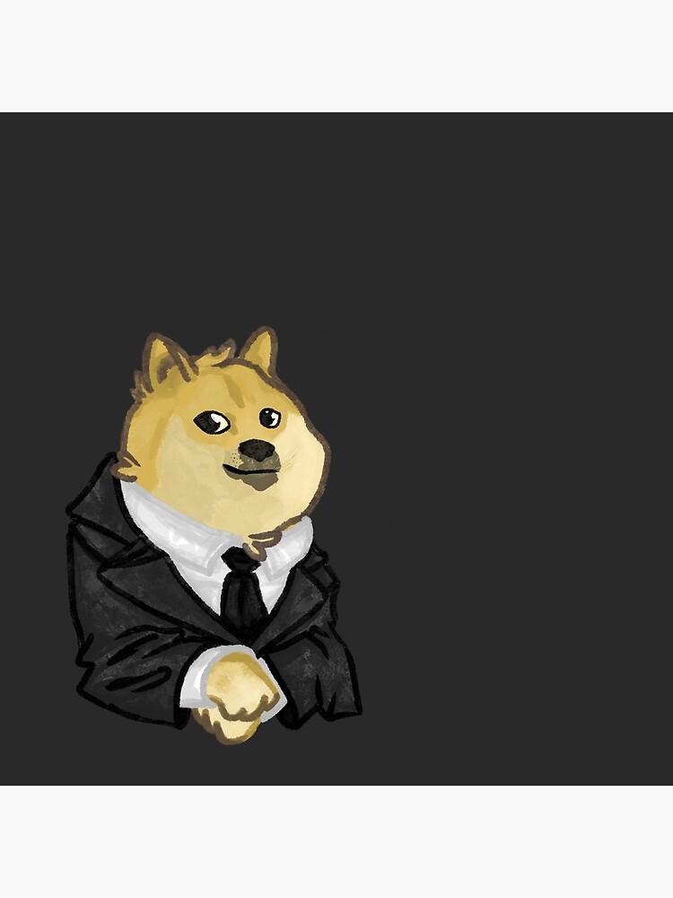 "Cute Chibi-Style Doge Meme In a Business Suit" Art Print by AVIANC3 ...