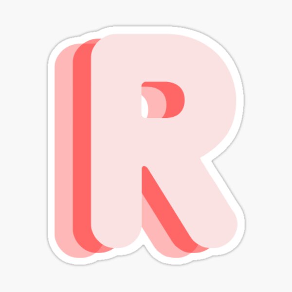 "Retro Letter "R" Sticker" Sticker for Sale by chollemarie | Redbubble