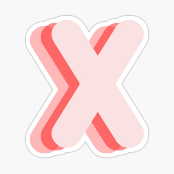 "Retro Letter "X" Sticker" Sticker for Sale by chollemarie | Redbubble
