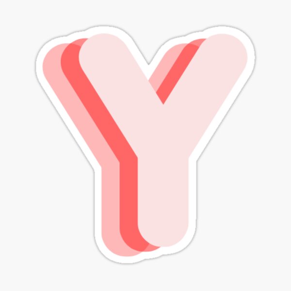 "Retro Letter "Y" Sticker" Sticker for Sale by chollemarie | Redbubble