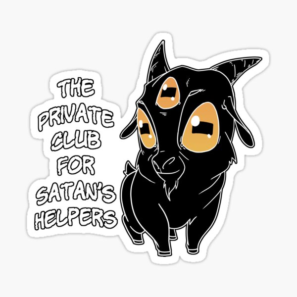 "Private Club for Satan's Helpers" Sticker for Sale by cartoonist67 ...