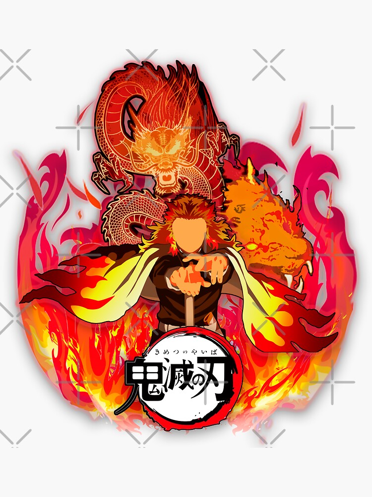 "The Fire's Hashira " Sticker for Sale by Hitori01 | Redbubble